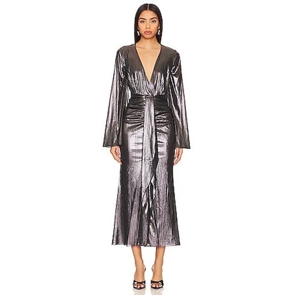 Caroline Constas | Dresses | Nwt Caroline Constas Gunmetal Silver ...